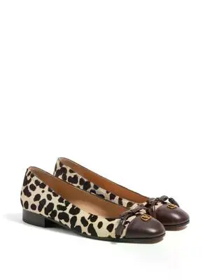 Valentino Garavani Valet Du Roi Ballerina Flats In Pony-effect Calfskin