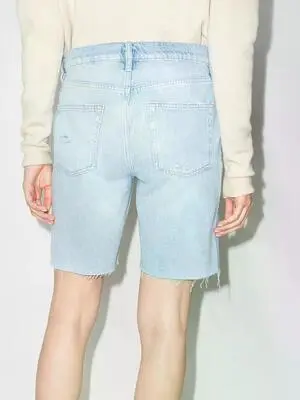 FRAME Le Slouch Distressed Bermuda Shorts