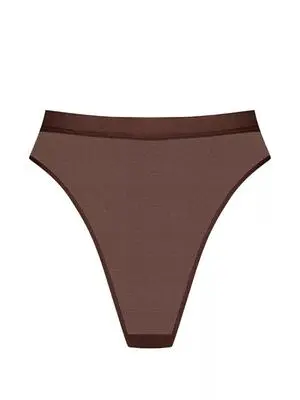 MAISON CLOSE Corps À Corps Mesh Thong - Brown