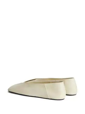 JIL SANDER Leather Ballerina Shoes - Neutrals