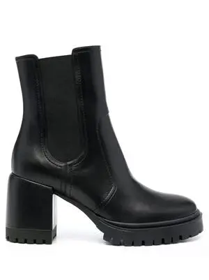 Casadei Nancy 75mm Block-heel Leather Boots