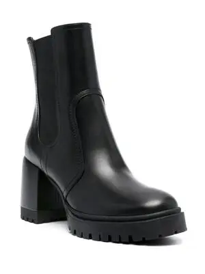 Casadei Nancy 75mm Block-heel Leather Boots