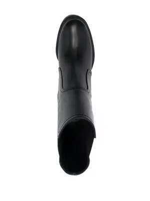 Casadei Nancy 75mm Block-heel Leather Boots