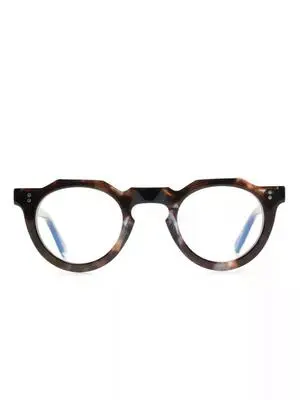 LESCA Pica Tortoiseshell-effect Glasses - Brown