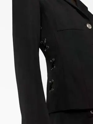 Alessandra Rich Lace-up Wool-blend Blazer
