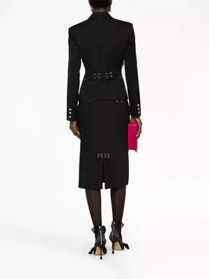 Alessandra Rich Lace-up Wool-blend Blazer