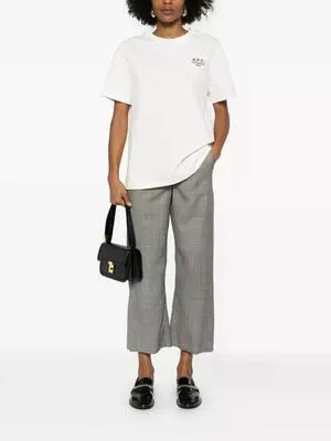 A.p.c. Logo-embroidered Cotton T-shirt - White