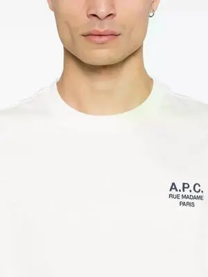 A.p.c. Logo-embroidered Cotton T-shirt - White