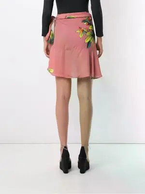 AMIR SLAMA Paneled Print Wrap Skirt - Pink