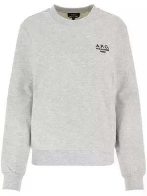 A.p.c. Mélange-effect Cotton Sweatshirt - Grey