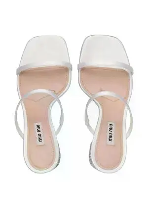 Miu Miu Glitter-heel Sandals