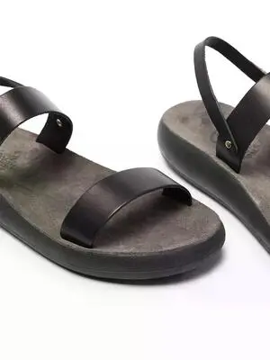 ANCIENT GREEK SANDALS Clio Comfort Flat Sandals - Black