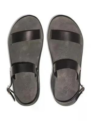 ANCIENT GREEK SANDALS Clio Comfort Flat Sandals - Black
