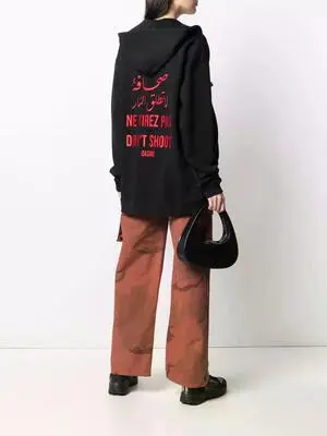 QASIMI Embroidered Logo Slogan Hoodie