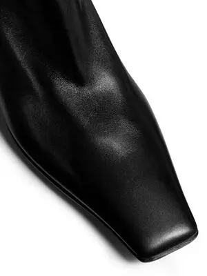 Khaite The Marfa Leather Boots - Black