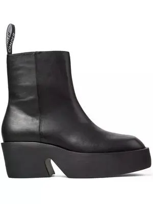 Camper Billie Leather Ankle Boots - Black