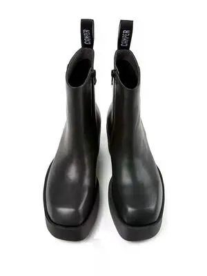 Camper Billie Leather Ankle Boots - Black