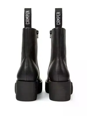 Camper Billie Leather Ankle Boots - Black