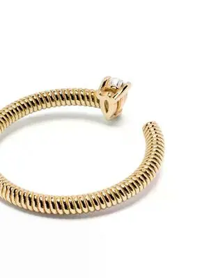 LEANDRA 18kt Yellow Cabo Pear Open Ring With Diamond