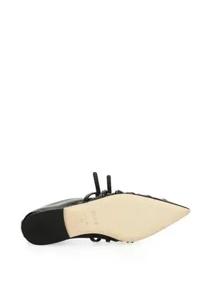 MSGM Ruched Ballet Flats - Black