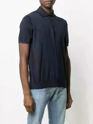 Brunello Cucinelli Fine Knit Short-sleeved Polo Shirt