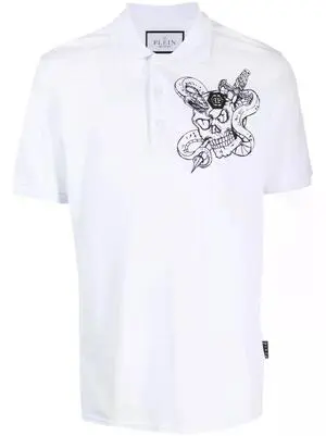 Philipp Plein Snake Cotton Polo Shirt
