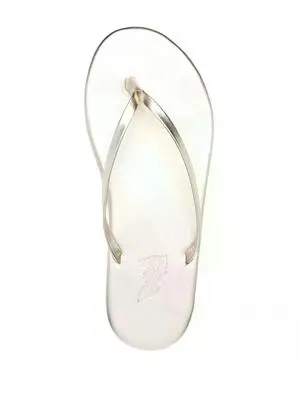 ANCIENT GREEK SANDALS Saionara Leather Flip Flops - Metallic