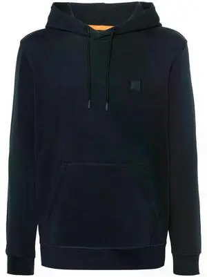BOSS Cotton Jersey Hoodie With Logo Patch