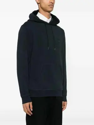 BOSS Cotton Jersey Hoodie With Logo Patch