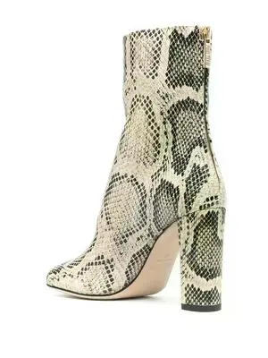 Paris Texas 100mm Python-effect Ankle Boots