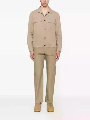 Zegna Leather Shirt Jacket