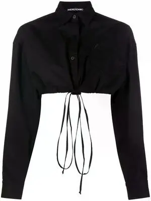 ANDREĀDAMO Cropped Cotton Shirt