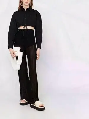 ANDREĀDAMO Cropped Cotton Shirt