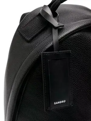 Sandro Logo-stamp Top-handle Backpack - Black