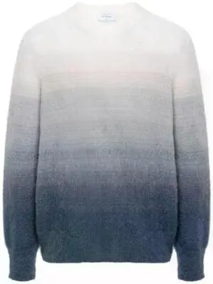 Off-White Arrows Ombré Brushed Jumper - Grey