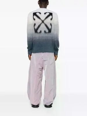 Off-White Arrows Ombré Brushed Jumper - Grey