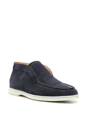 SCAROSSO Leonardo Suede Ankle Boots - Blue