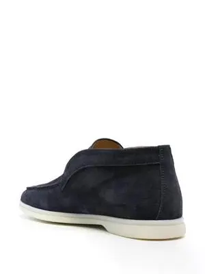 SCAROSSO Leonardo Suede Ankle Boots - Blue