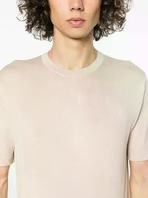 John Smedley Fine-knit Cotton T-shirt - Neutrals