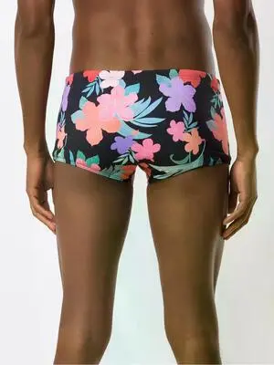 AMIR SLAMA Print Hibiscus Swimming Trunks