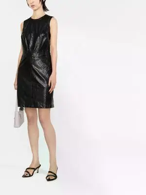 Michael Kors Faux Leather Mini Dress