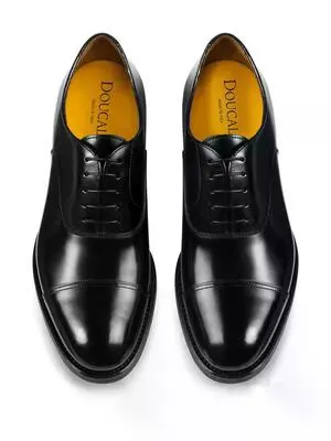 DOUCAL'S Leather Oxford Shoes - Black