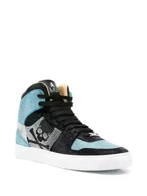 Philipp Plein Embellished High-top Sneakers - Blue