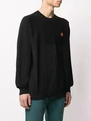 Kenzo Tiger-patch Jumper - Black
