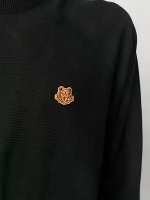 Kenzo Tiger-patch Jumper - Black