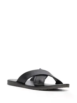 SCAROSSO Adriano Crossover Sandals - Black