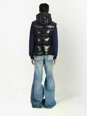 Balmain Puffer Hooded Sleeveless Jacket