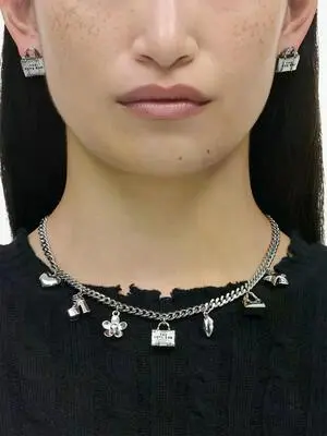 Marc Jacobs Mini-icon Charm Necklace - Silver