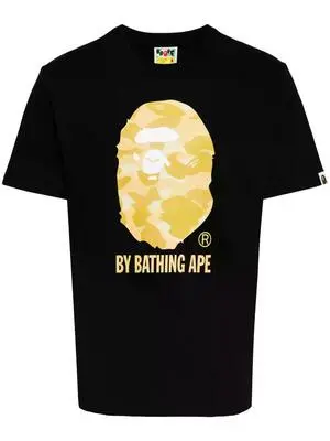 A BATHING APE Logo-print Cotton T-shirt - Black