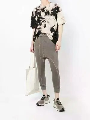 Boris Bidjan Saberi Cropped Drop-crotch Track Pants